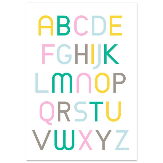 Pastel Alphabet Poster – Lime Green Dolly