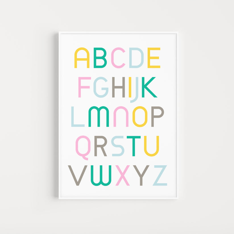Pastel Alphabet Poster – Lime Green Dolly