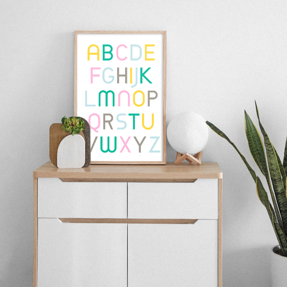 Pastel Alphabet Poster – Lime Green Dolly
